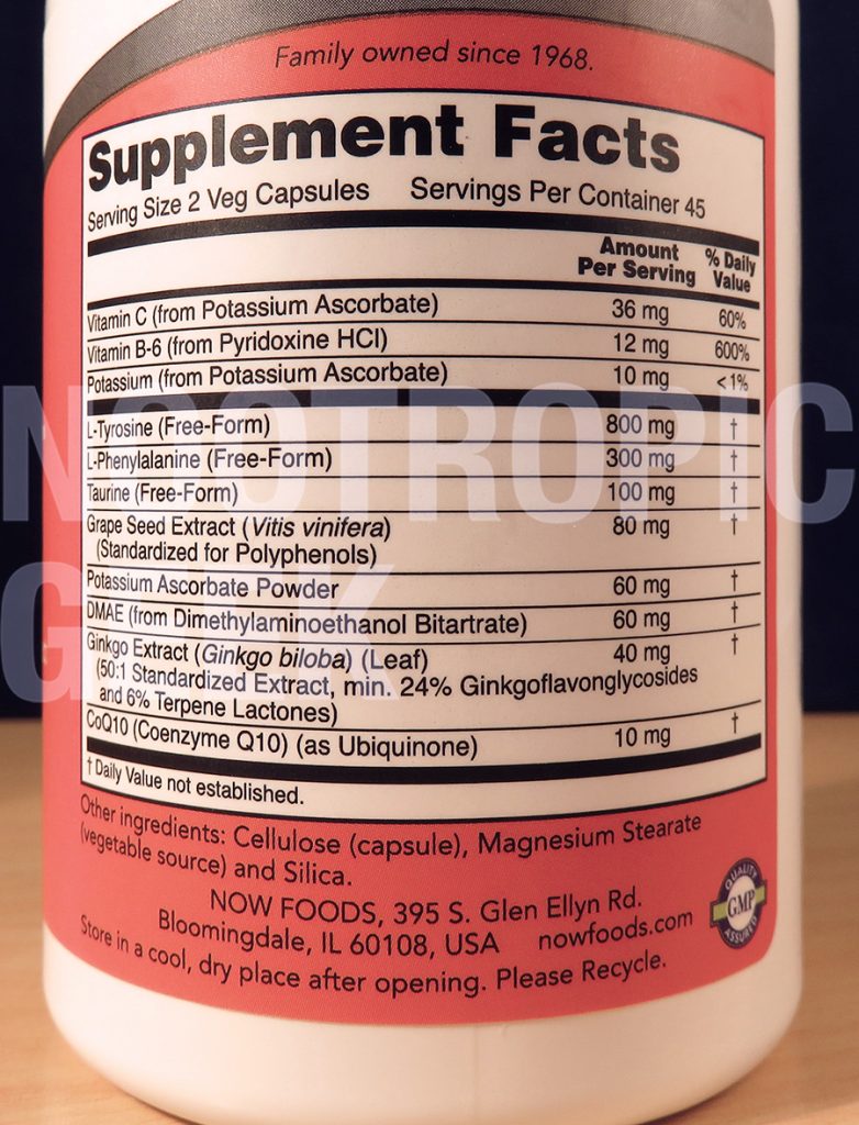 NOW True Focus Review: Support for Neurotransmitters